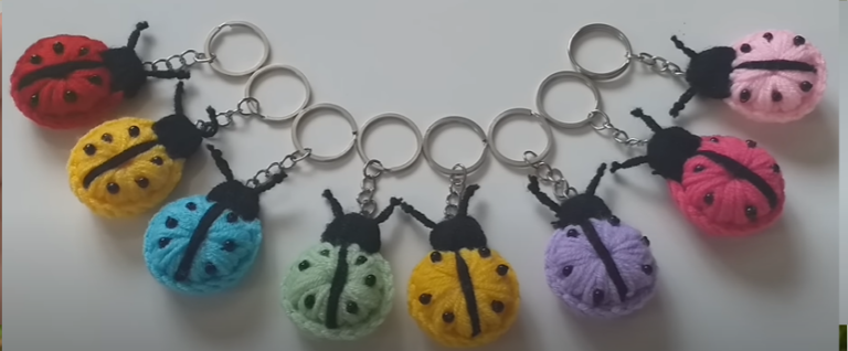 Crochet Ladybug Puff Keychains #RAOCK - Random Acts of Crochet Kindness ...